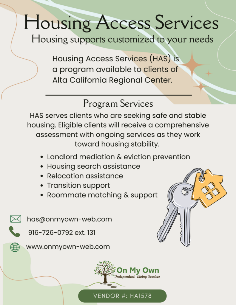 Housing Access Services (HAS) - On My Own Independent Living Services